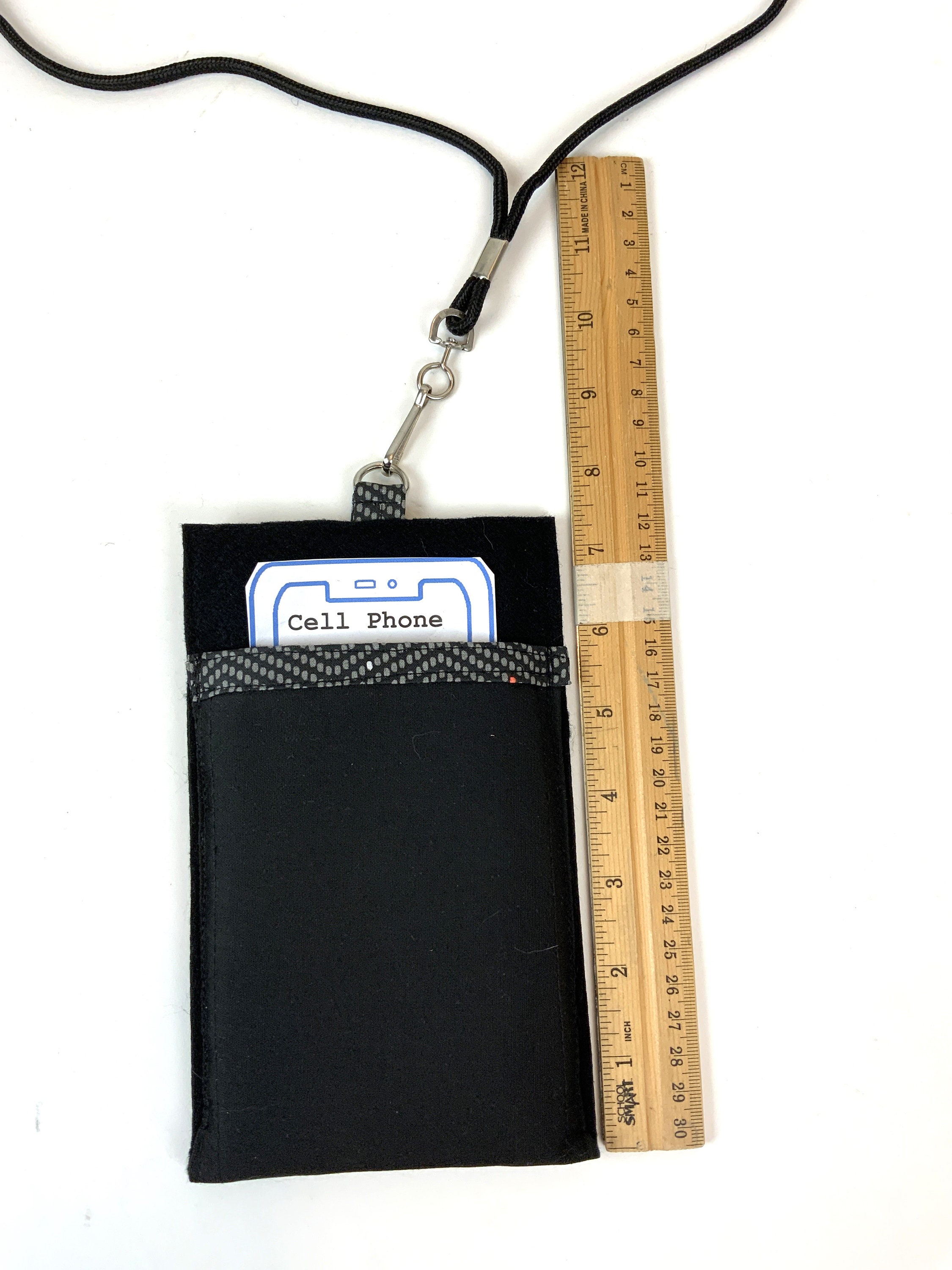 Cell Phone Carrier Lanyard Necklace Padded Fabric Phone Pouch Cell ...