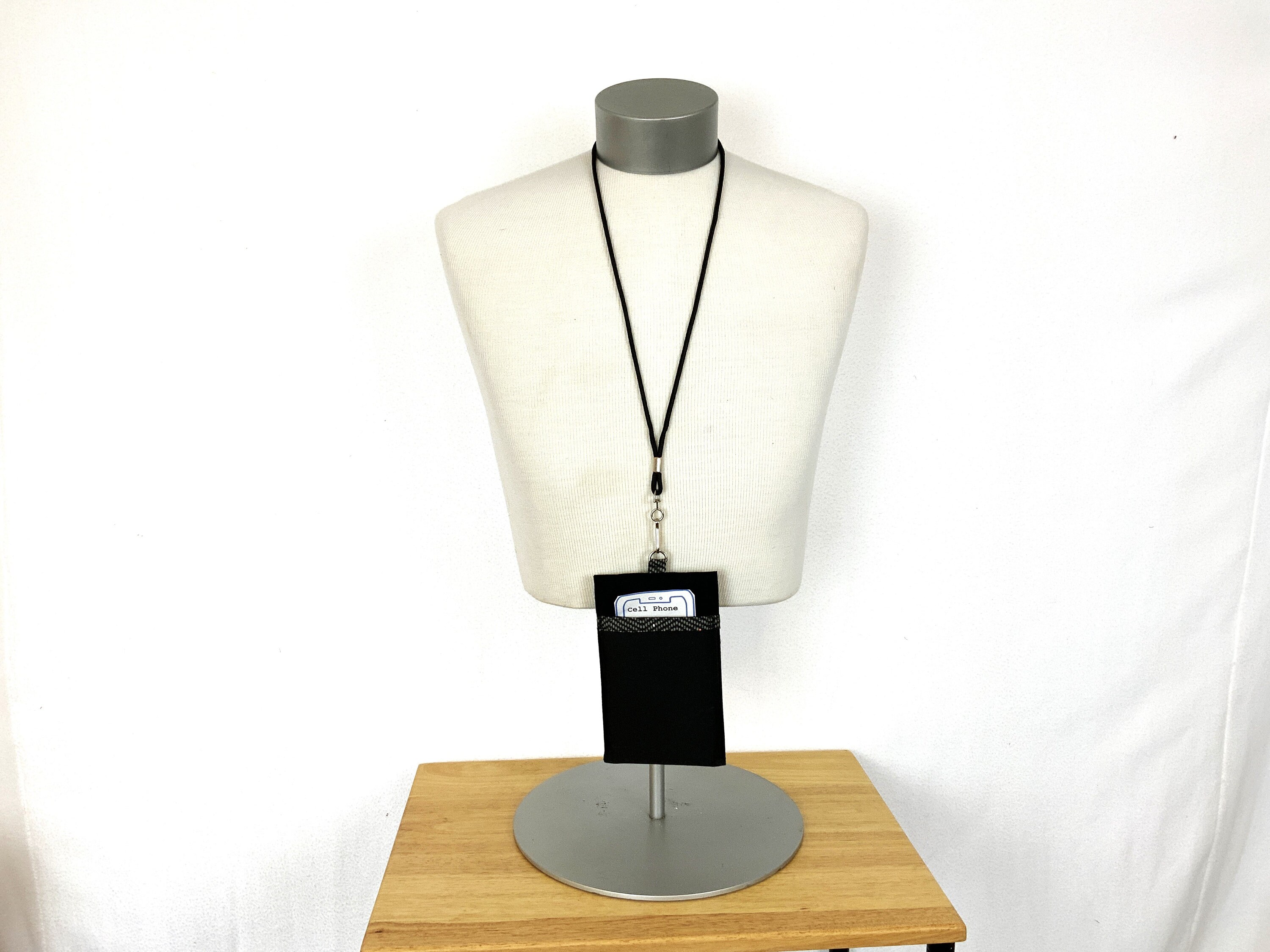 Cell Phone Carrier Lanyard Necklace Padded Fabric Phone Pouch Cell ...