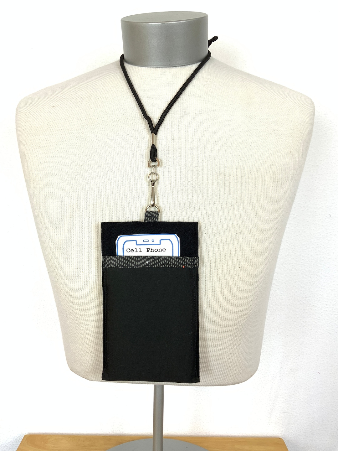 Cell Phone Carrier Lanyard Necklace Padded Fabric Phone Pouch Cell ...