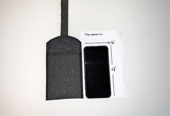 Cell Phone Holder Carrier Padded Fabric Phone Pouch With - Etsy