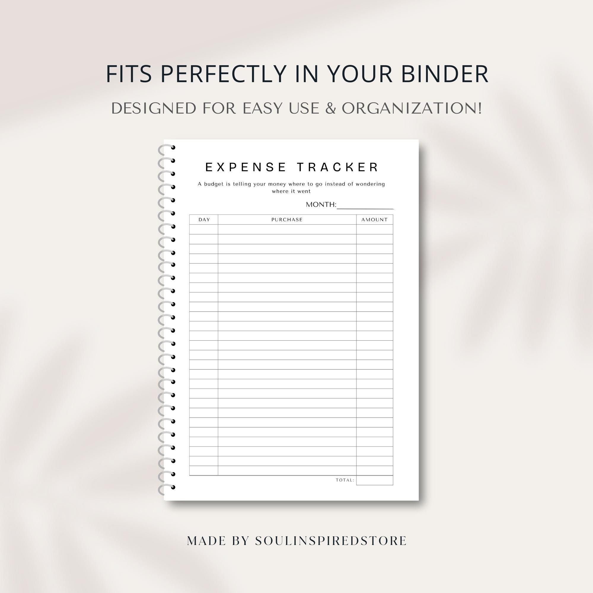 Printable Expense Tracker | Budget Spreadsheet | Daily & Weekly ...