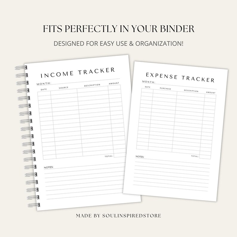 Income & Expense Tracker Printable | Budget Spreadsheet for Small ...