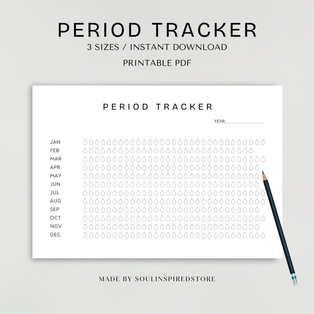 Minimalist Period Planner / Printable Menstrual Cycle Journal & PMS ...