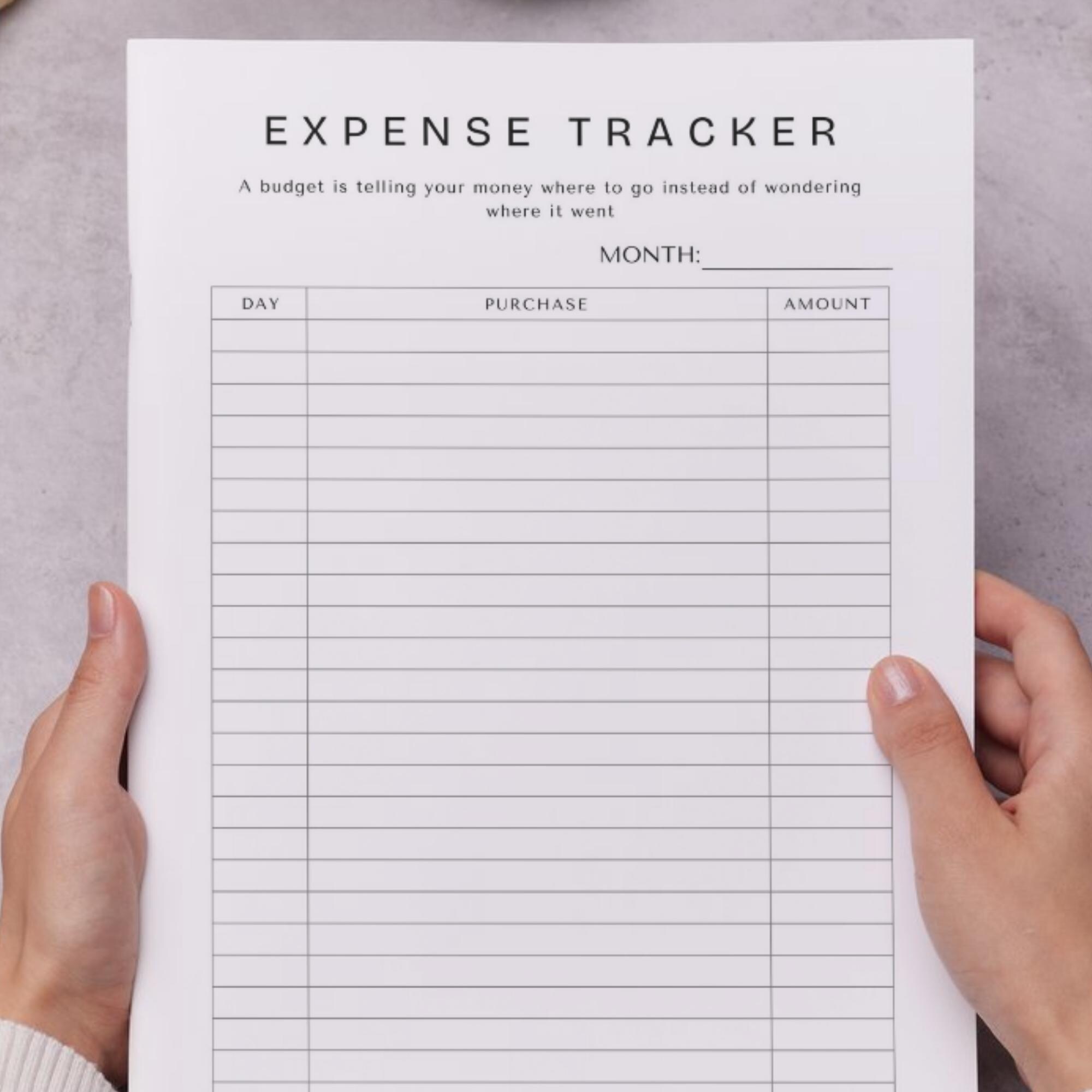 Printable Expense Tracker | Budget Spreadsheet | Daily & Weekly ...