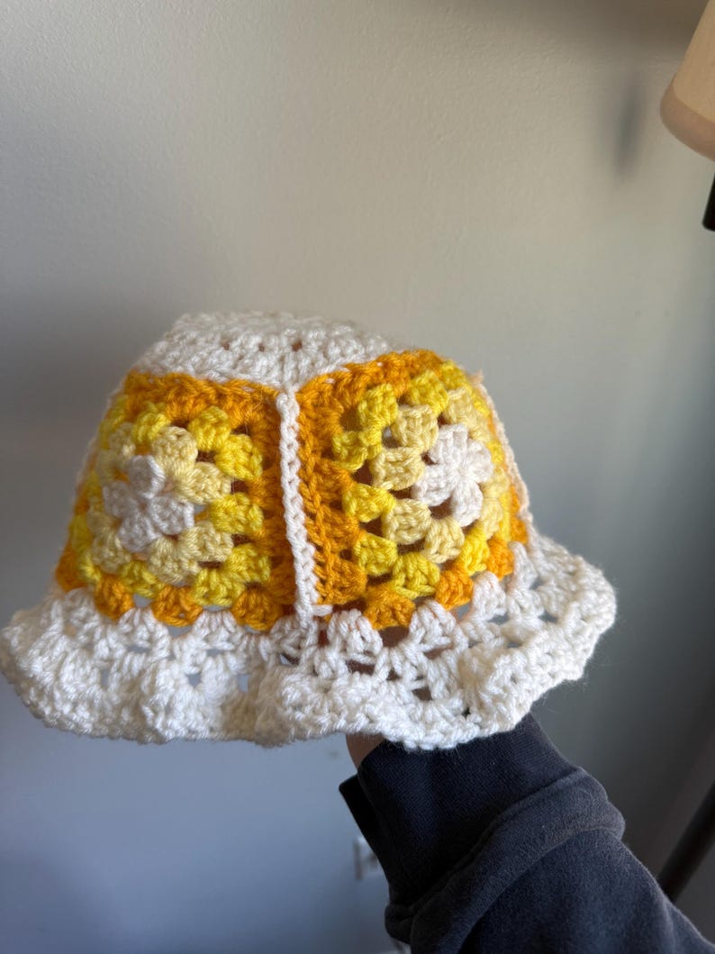 Granny Square Bucket Hat PATTERN - Etsy