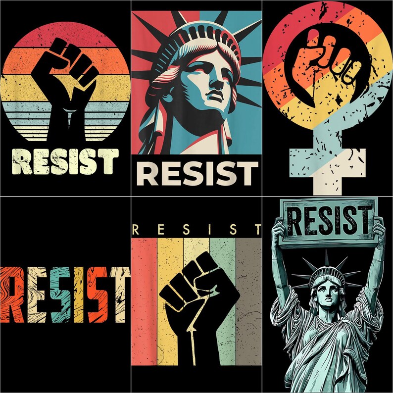 Resist PNG Bundle – Bold and Empowering Designs for Social Justice and ...