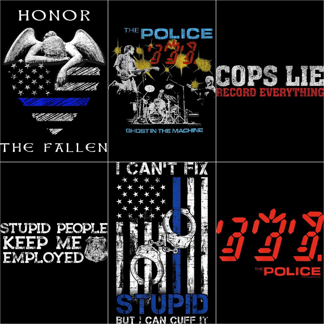 Police PNG Designs Bundle, Bold Law Enforcement Graphics Png, Creative ...