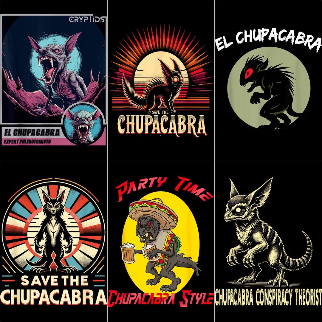 Chupacabra PNG Bundle – Whimsical and Mysterious Designs for Cryptid ...