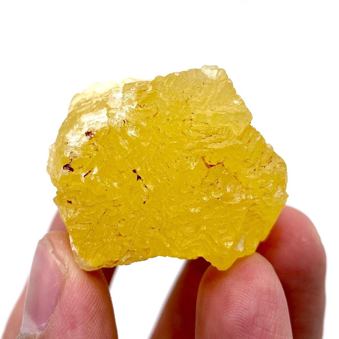Yellow Aragonite Specimen: Rare Crystal Mineral - Afghanistan (84 Gram ...