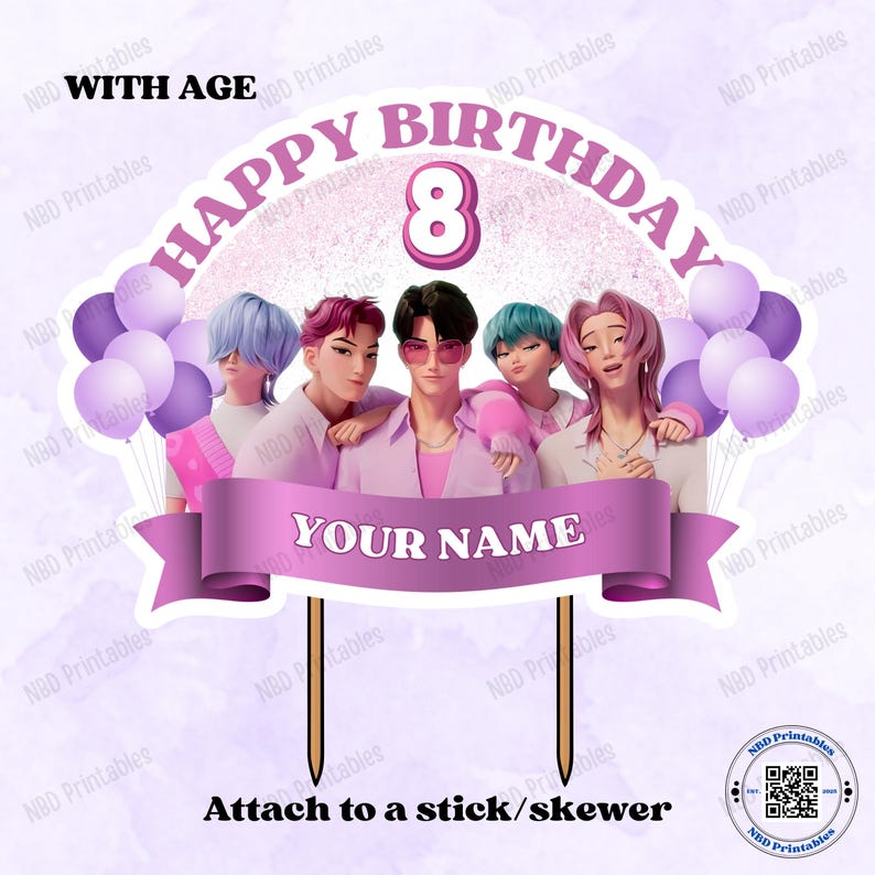 Personalized Saja Boys Birthday Cake Topper: Custom Party Decoration ...