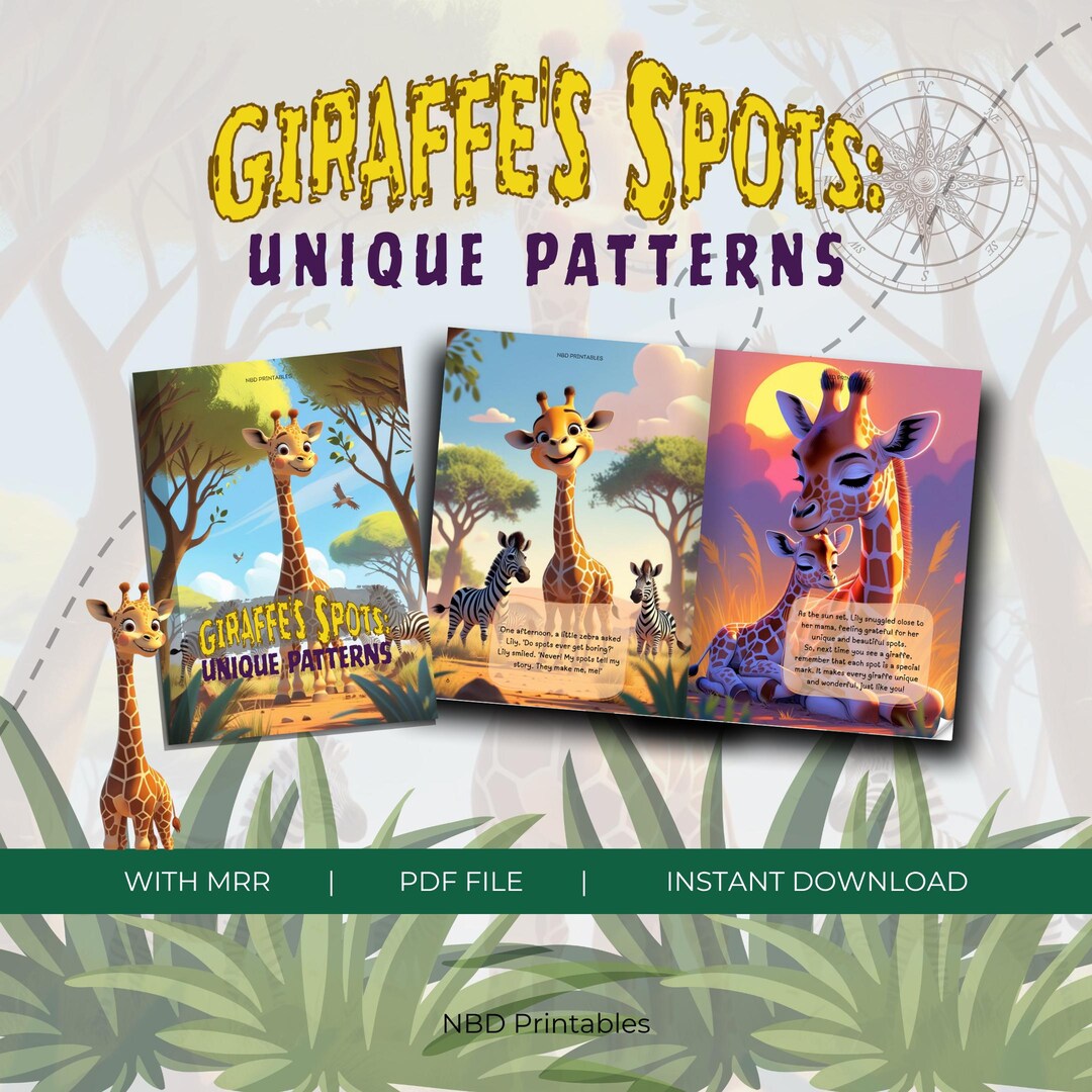NBD Printables Storybook | Giraffe's Spots: Unique Spots | Instant ...