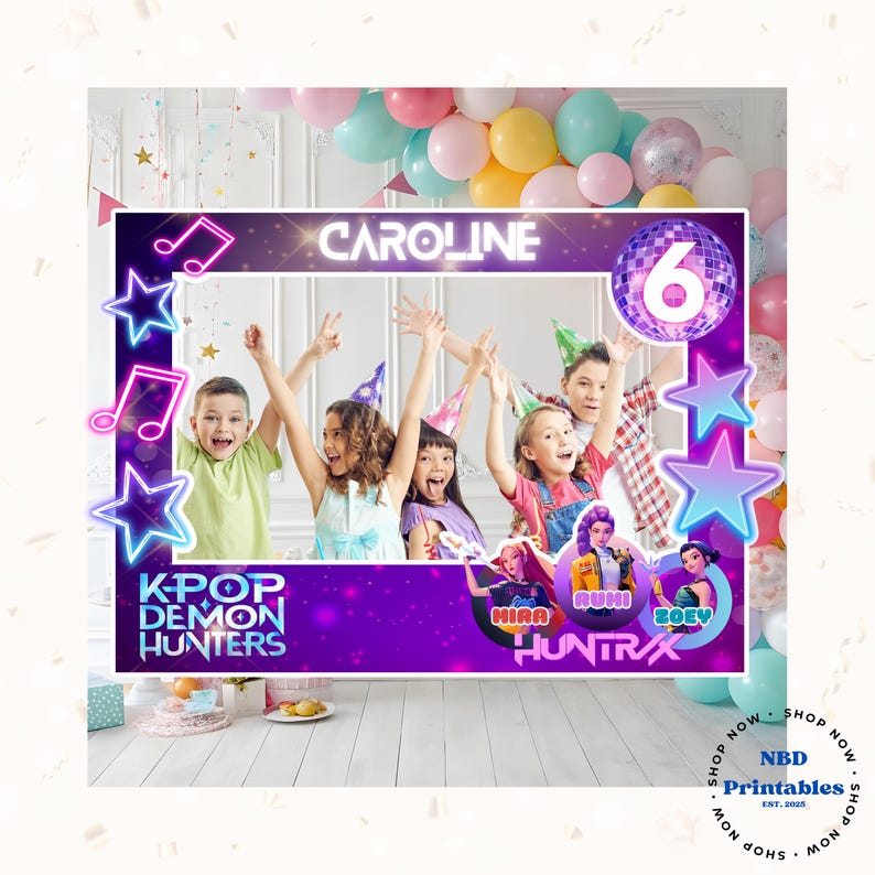 Personalized KPOP Demon Hunters Photo Booth Frame (digital Download) - Etsy