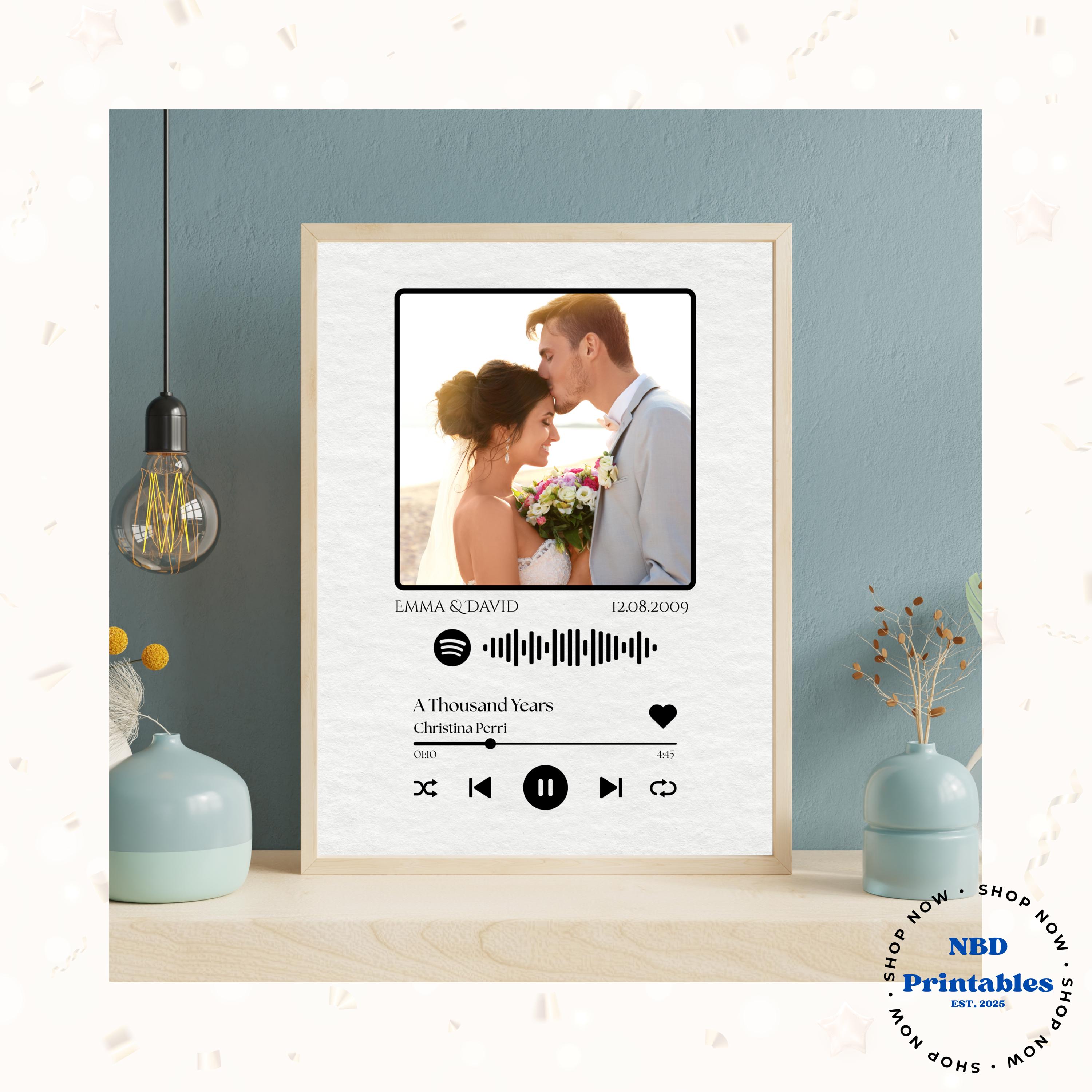 Personalized Spotify Song Poster: Custom Music Wall Art (digital ...