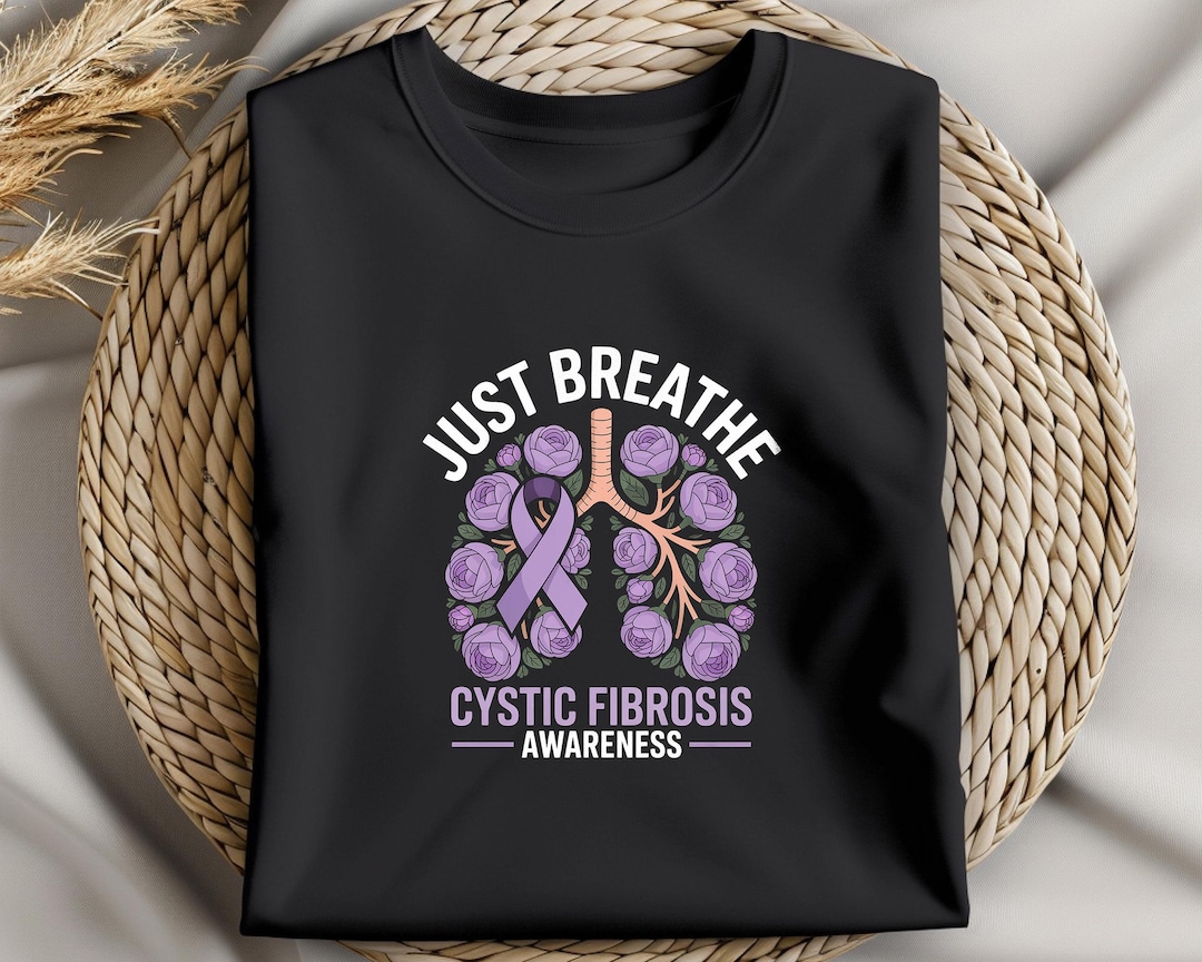 Cystic Fibrosis Awareness Ribbon SVG PNG, Lung Cancer, Just Breathe ...