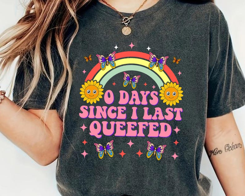0 Days Since I Last Queefed Shirt Design: Funny Adult Humor (PNG SVG ...