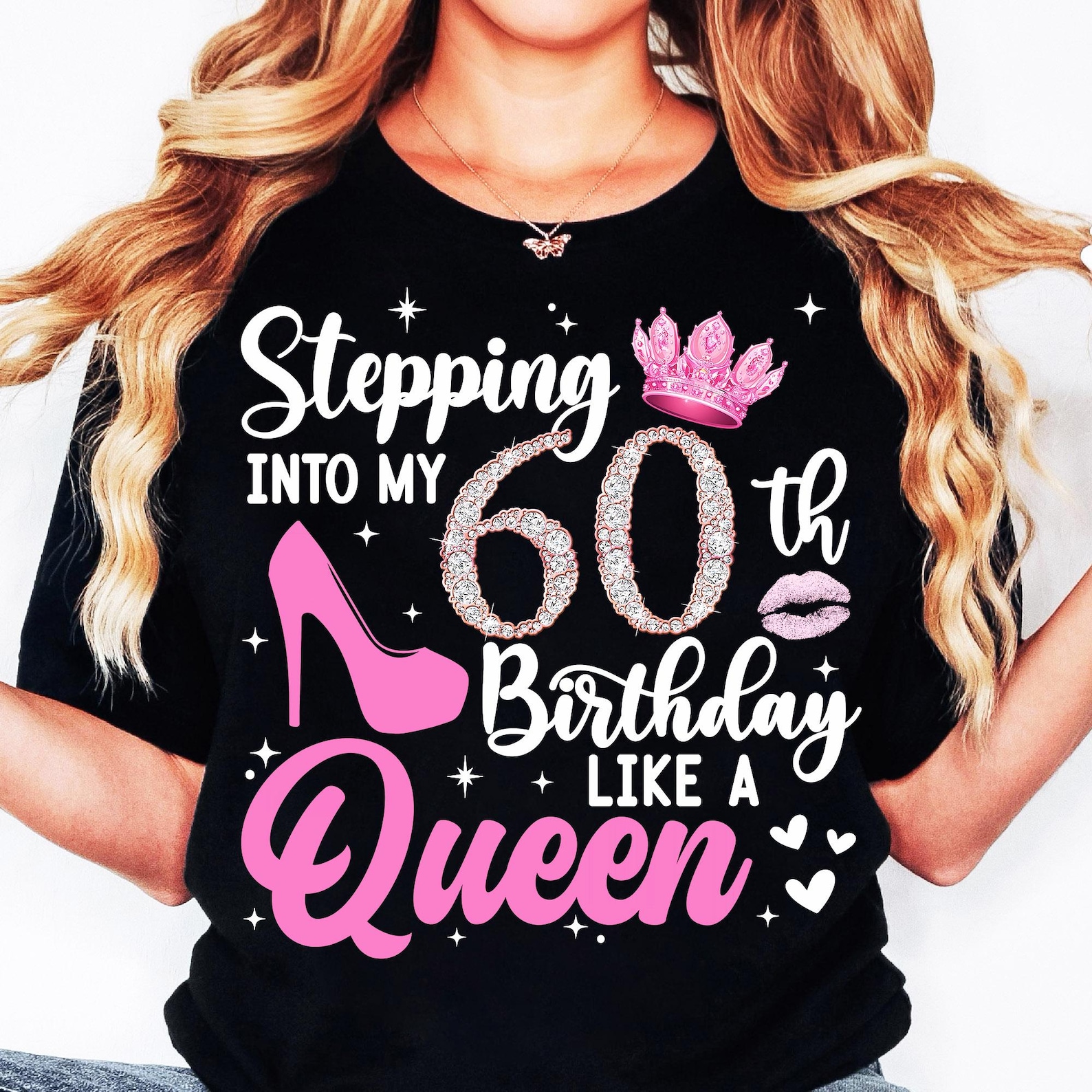 60th Birthday Queen PNG: Stepping Into Sixty Design (digital Download ...