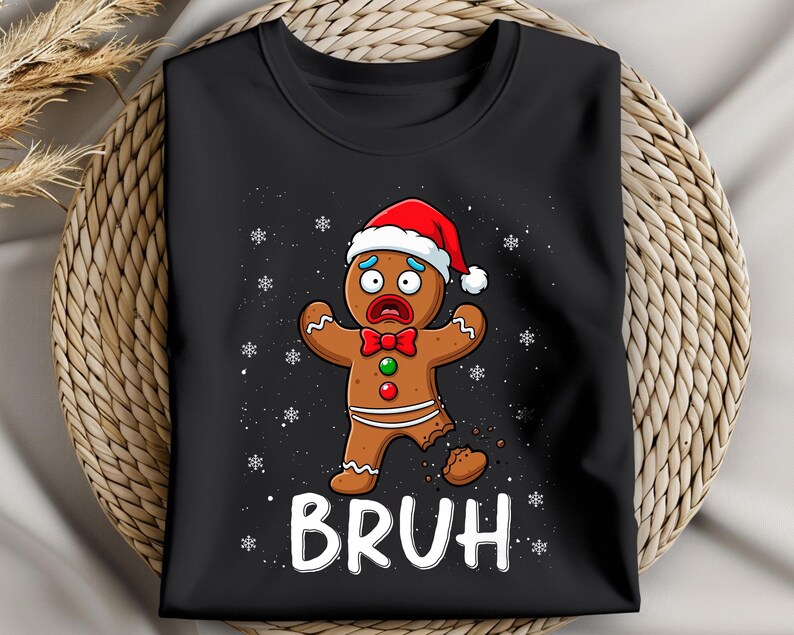 Bruh Funny Christmas Gingerbread Man Svg and Png Digital Download - Etsy