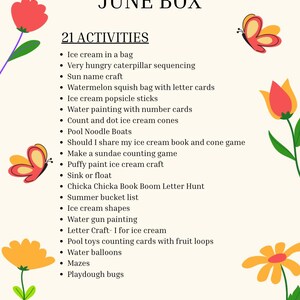 Preschool Hands-on June Activity Box. Hands-on Fun, Growing Minds - One ...