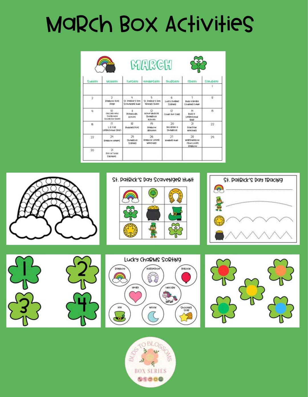 March Preschool Activity Box - Digital Download - Etsy