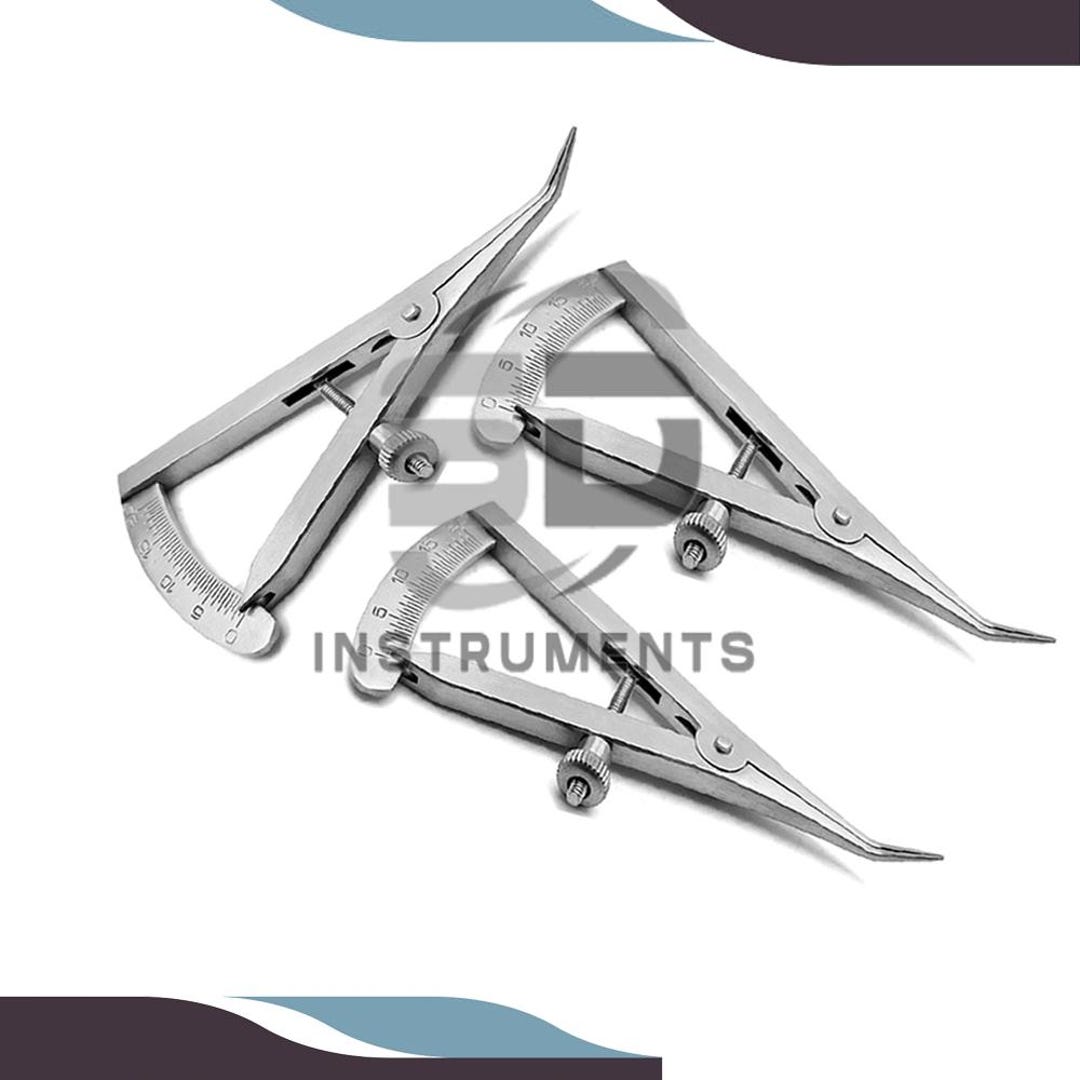 Castroviejo Measuring Caliper 20mm Range – 7cm Angled, Superior Grade ...