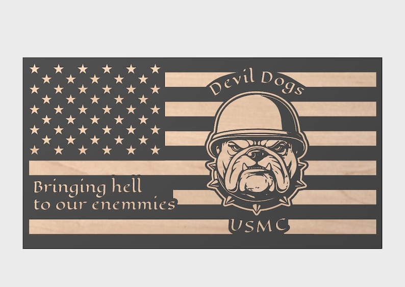 Marine Corps Flag, Devil Dog Flag - SVG - Etsy