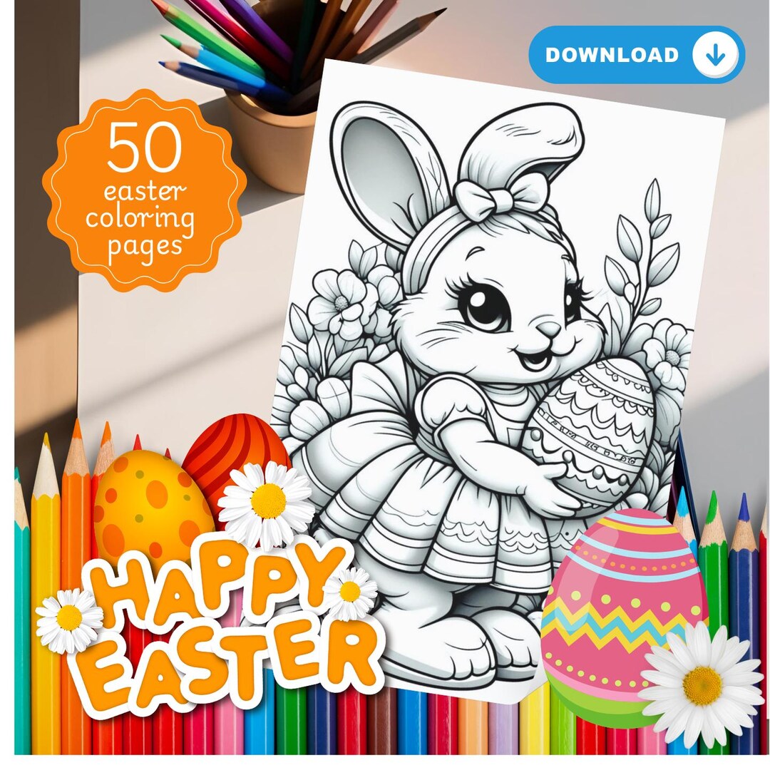 Easter Coloring Pages - Etsy Canada