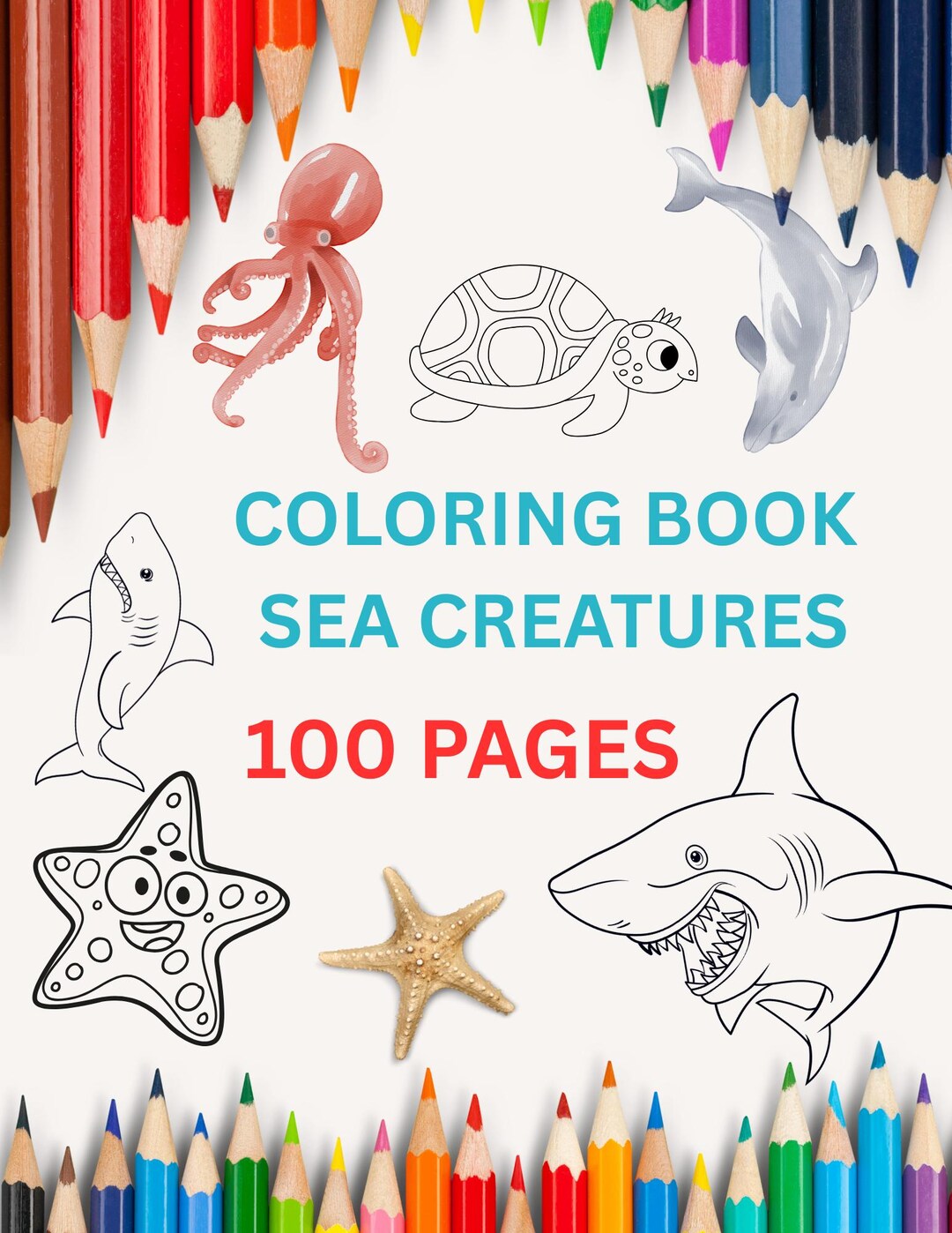 Sea Coloring Pages, Ocean Life Illustrations, Underwater Coloring, Kids ...