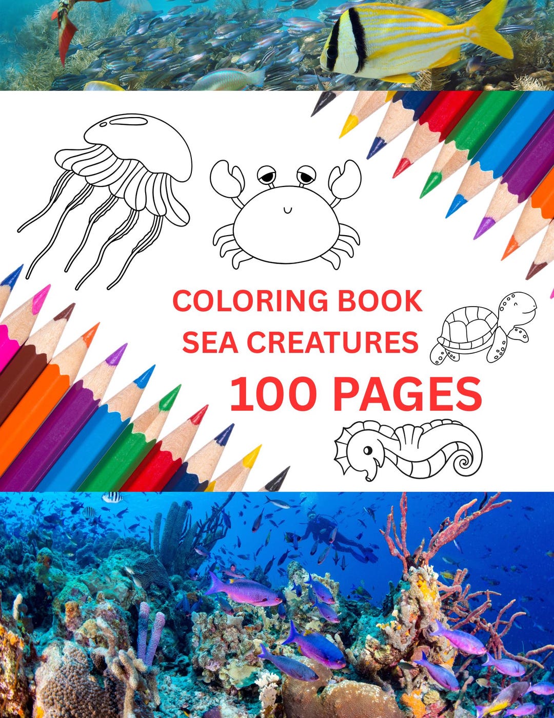Coloringbooks, Sea Animals Coloring Book, Coloring Book, Coloring Book ...
