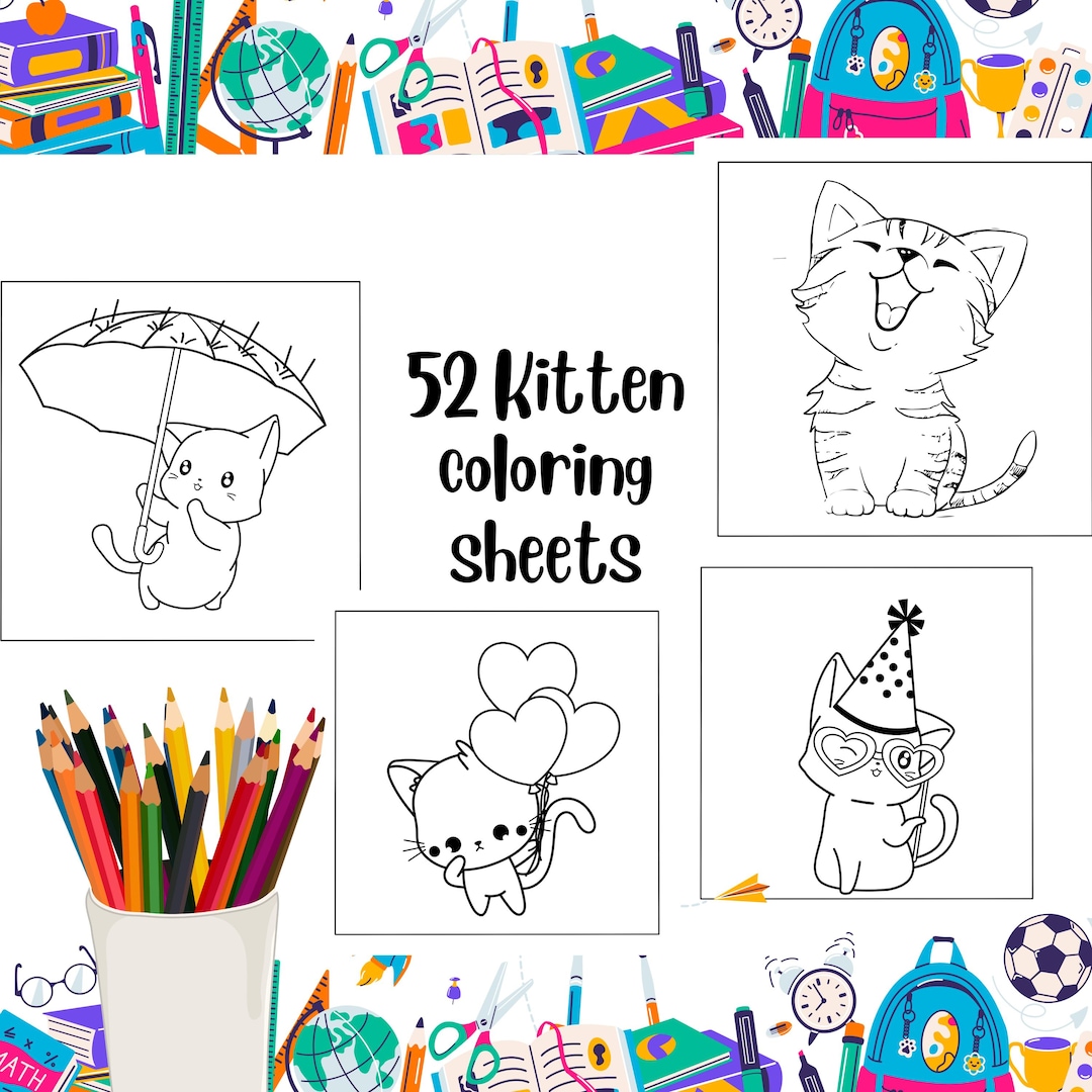 Cat Coloring Sheet, Printable Cat Art, Relaxing Coloring Page, Adult ...