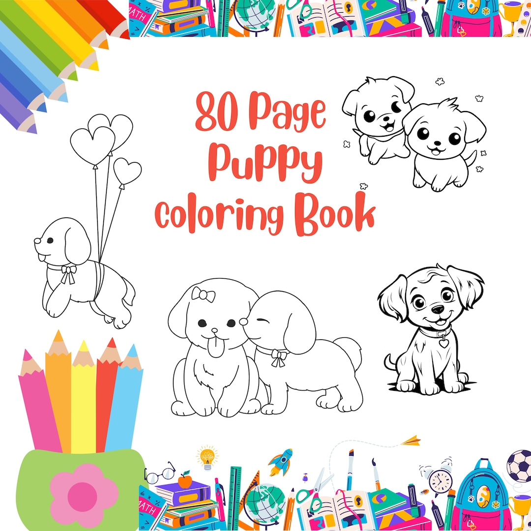 Puppy Coloring Pages, Cute Puppy Coloring Pages, Puppy Coloring Book ...