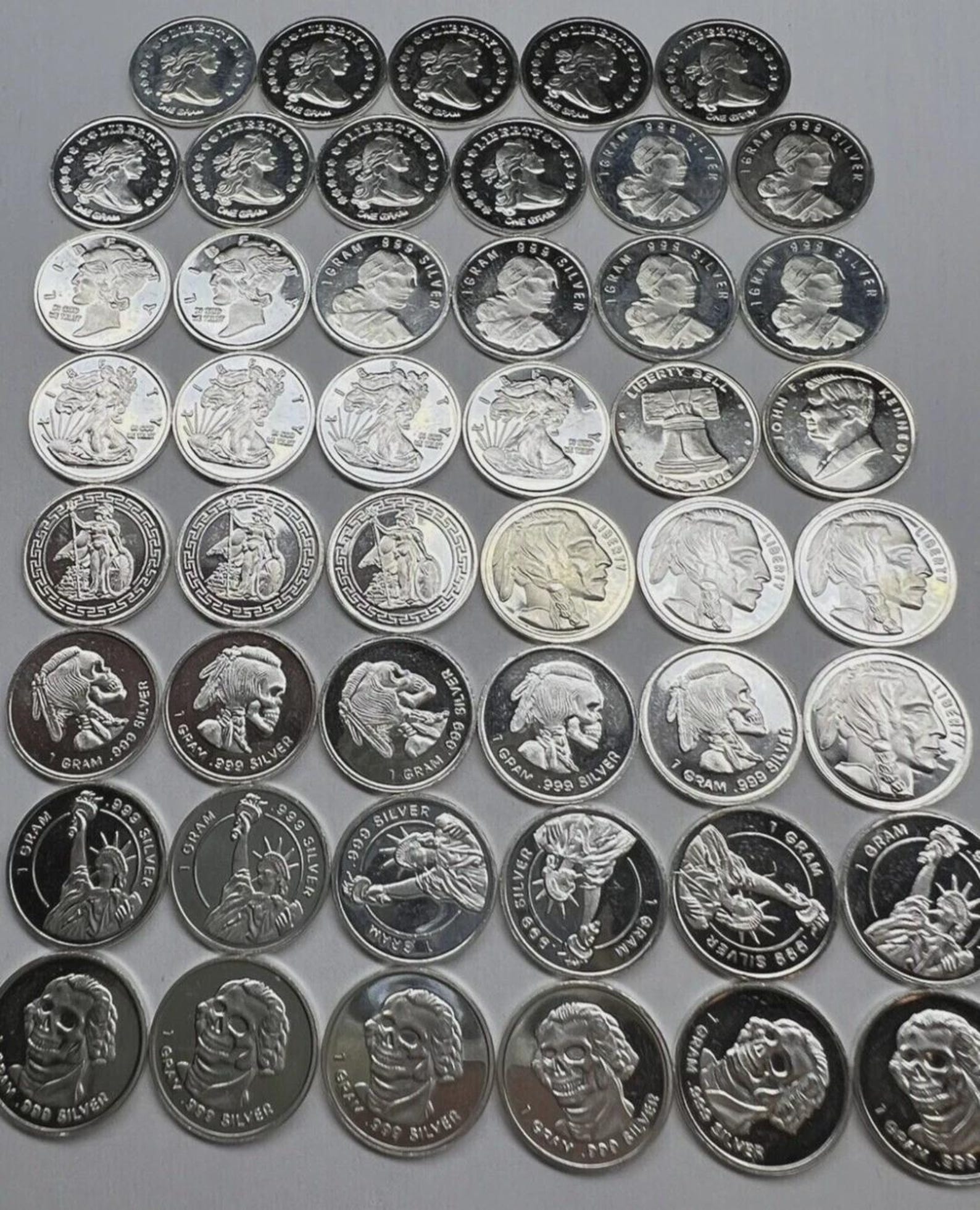 X20 Premium .999 Fine Silver Rounds & Bars Lot – Mixed Bullion Designs ...