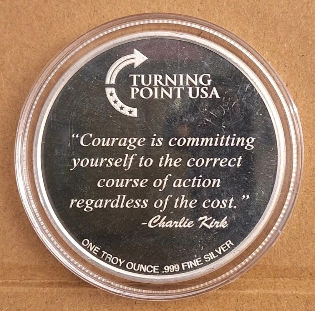 Charlie Kirk Memorial 1 Oz .999 Silver (colorized) Coin With ...