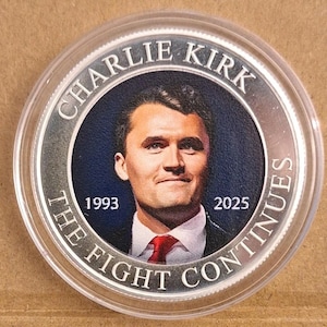 Charlie Kirk Memorial 1 Oz .999 Silver (colorized) Coin With ...