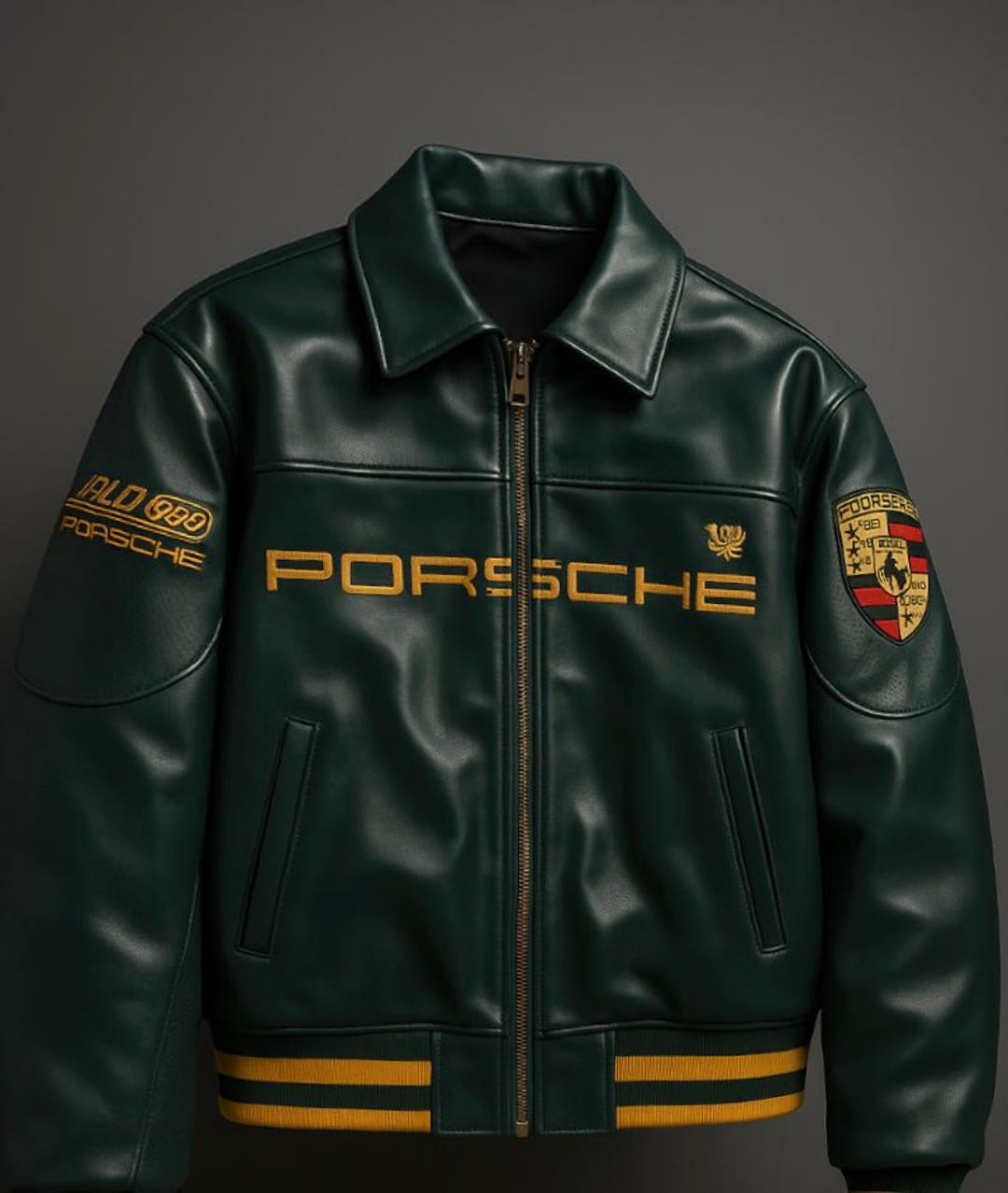 Porsche 999 Racing Leather Jacket | ALD Rare Aimé Leon Dore, Genuine ...