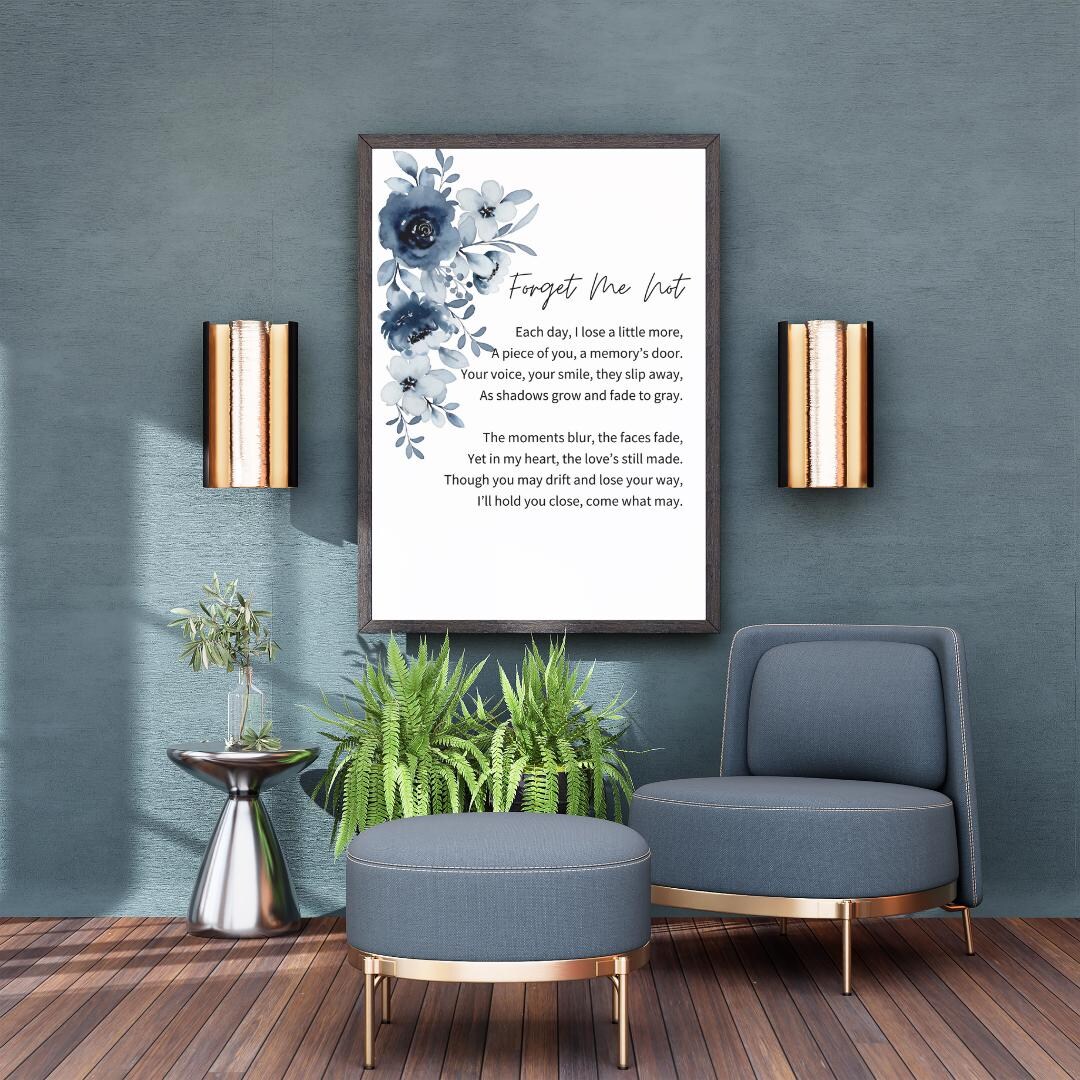 Dementia Awareness Poster With Forget Me Not Poem A3 & A4 Digital ...