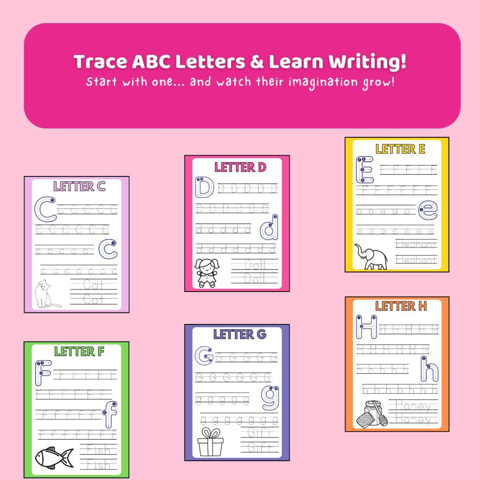 My First ABC Tracing Book | Learn Letters for Toddlers - Etsy
