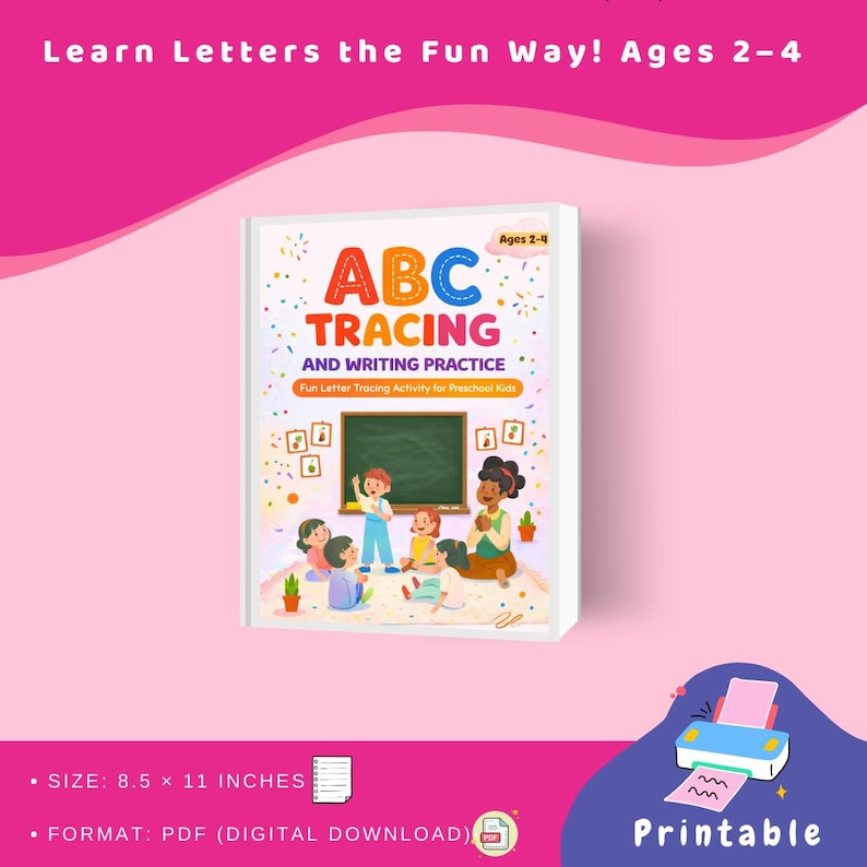 My First ABC Tracing Book | Learn Letters for Toddlers - Etsy