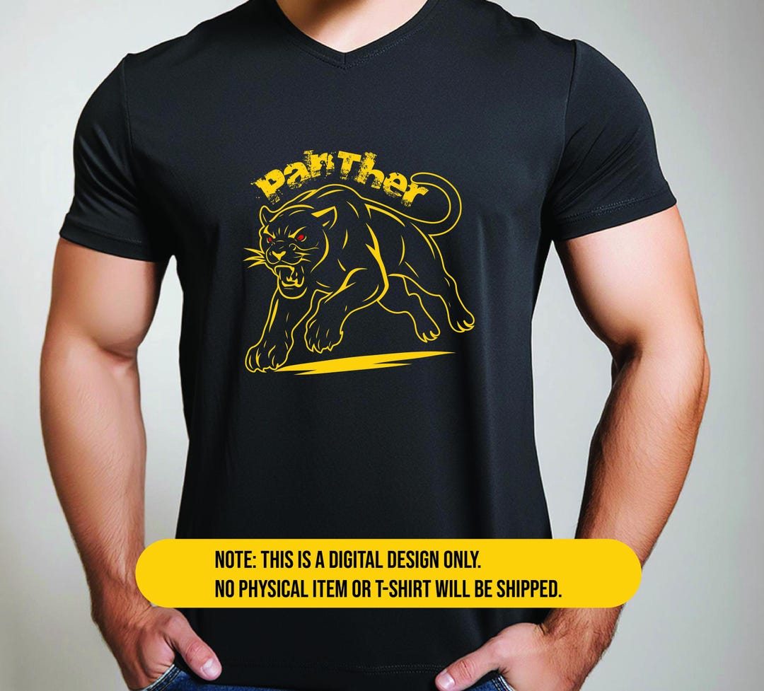 Panther T-shirt Design Png| Panther Logo Vector | Black Panther Graphic ...