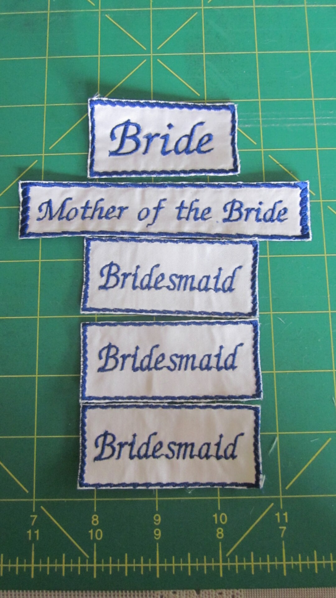 Bridesmaid Labels for Dress or Purse - a Custom Embroidered Label With ...