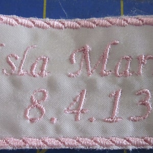 Christening Label New Born Label - for Inside Baptism Gown - 1st Outfit ...