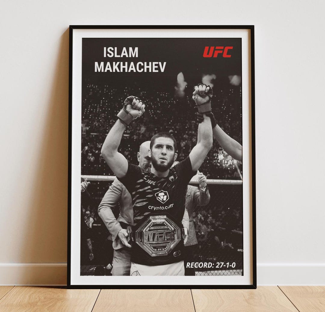 Poster Islam Makhachev Custom UFC Digital Poster, Personalized MMA Art ...