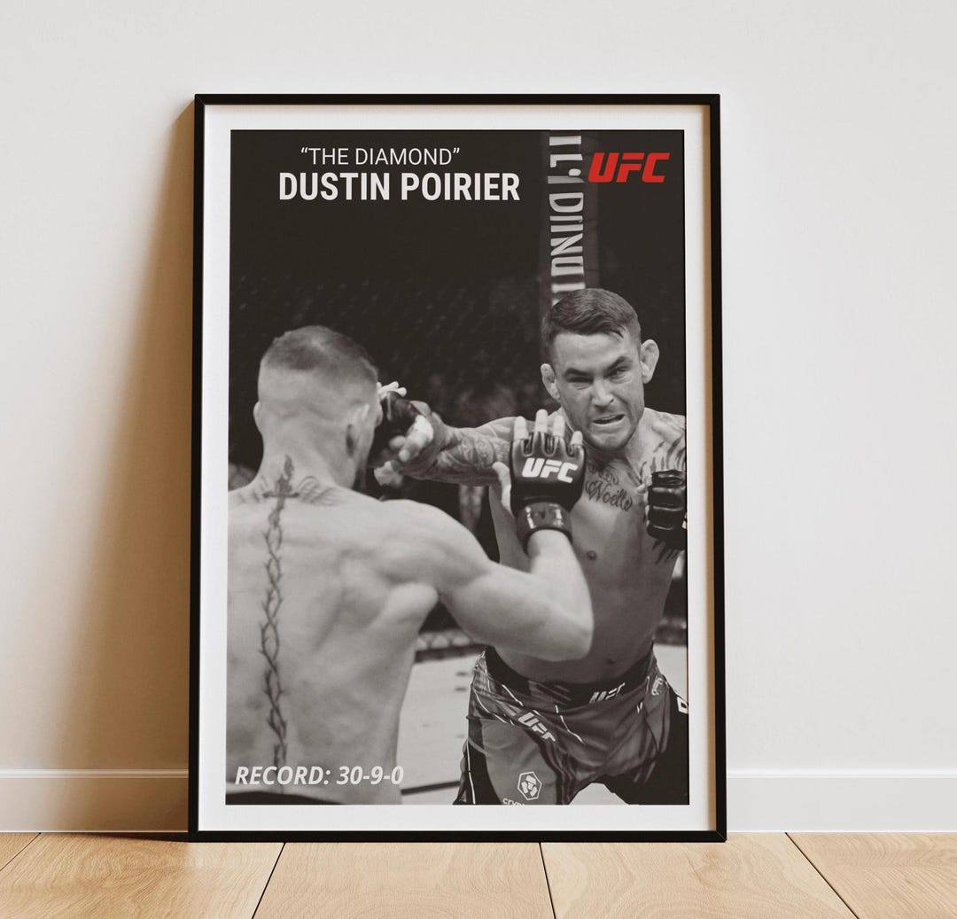 Dustin Poirier Custom UFC Digital Poster, Personalized MMA Art Print ...
