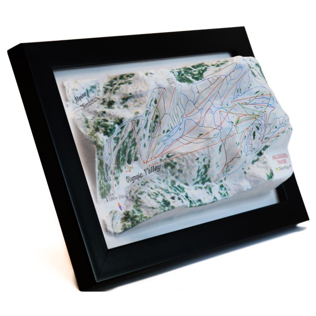 Palisades Tahoe 3D Model, Ski Resort, 3D Map, 3D Ski Art Decor, Ski ...