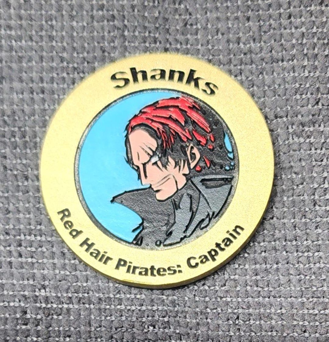 One Piece - Shanks OP09 Leader - Coin Token TCG - Ability Indicator ...
