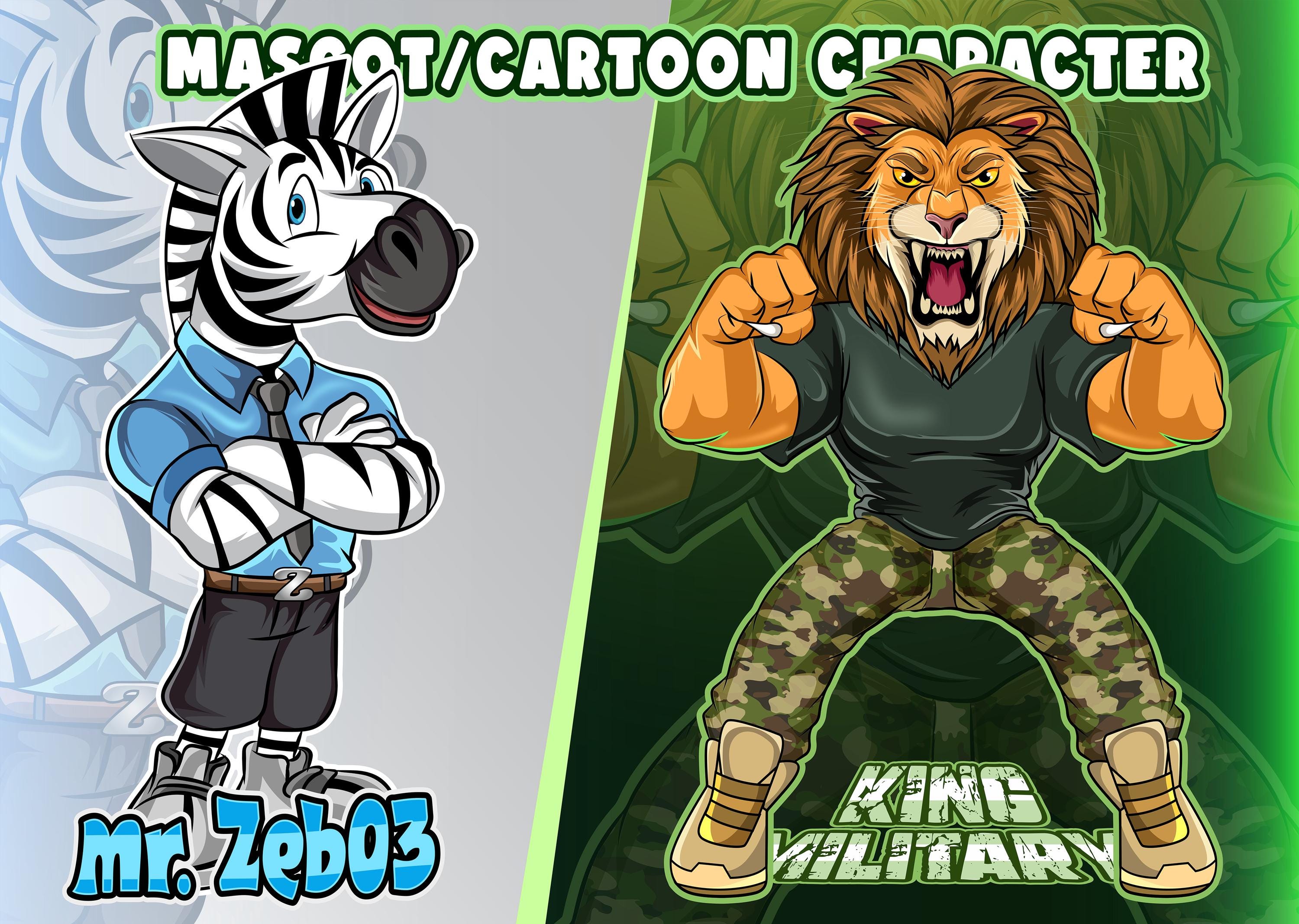 Custom Cartoon Character Logo Design | Unique Mascots & Vector ...