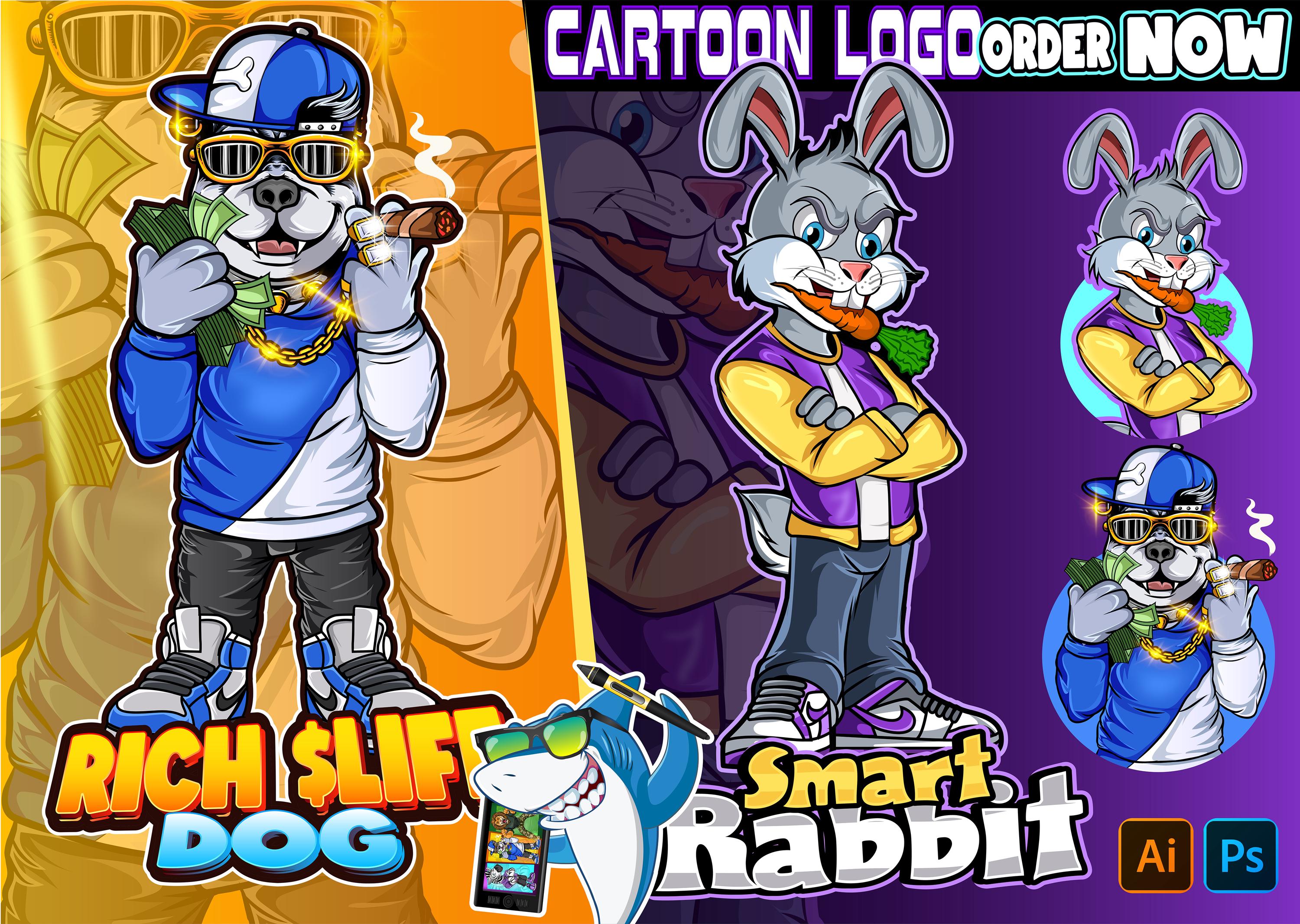 Custom Cartoon Character Logo Design | Unique Mascots & Vector ...