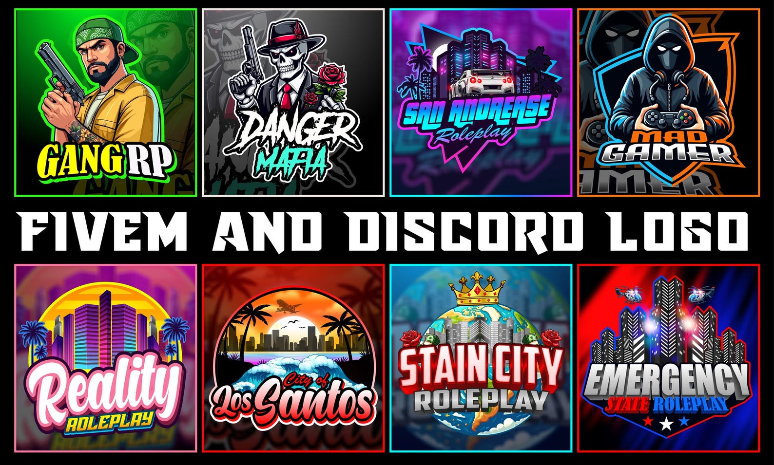 Fivem Server Logo Design: GTA Roleplay Emblem - Etsy