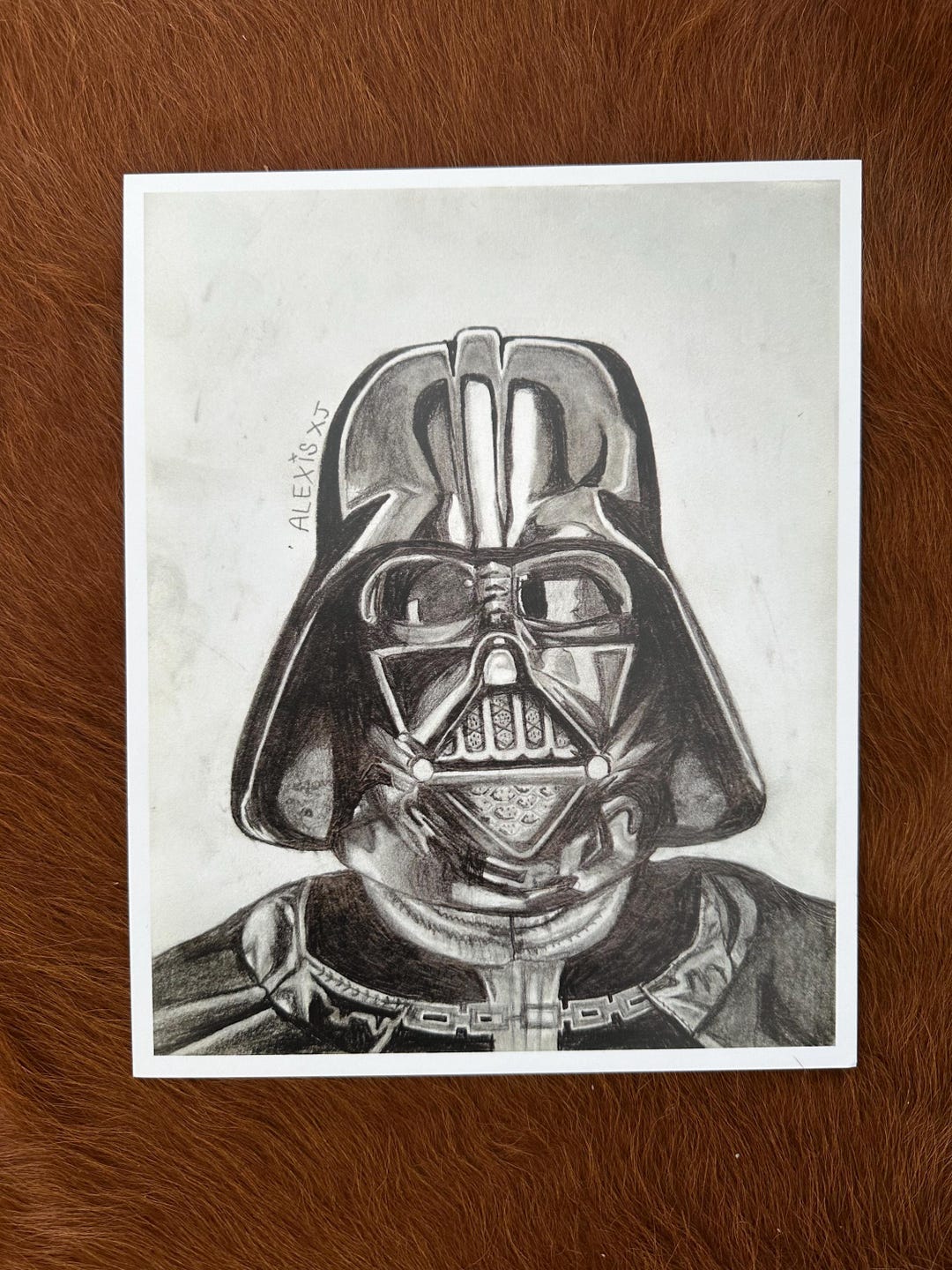 AUTOGRAPHED Darth Vader Drawing by Alexis XJ - Etsy