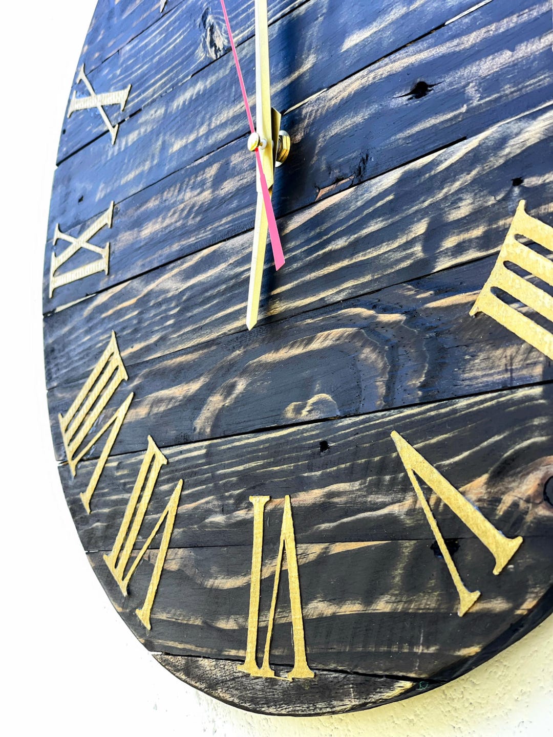 Handcrafted Wooden Clock | Unique Rustic Wall Clock | Reclaimed Wood ...