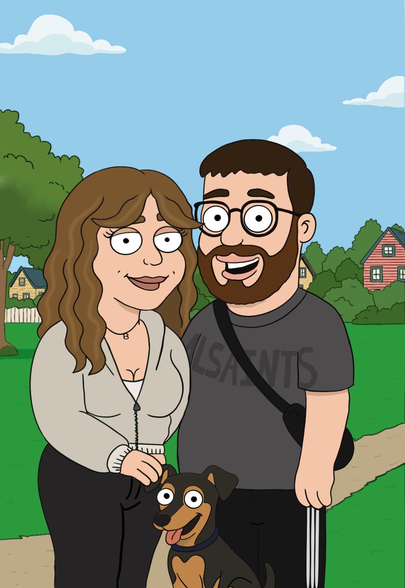 Custom Family Guy Portrait – Cartoon Style Drawing, Digital Download ...